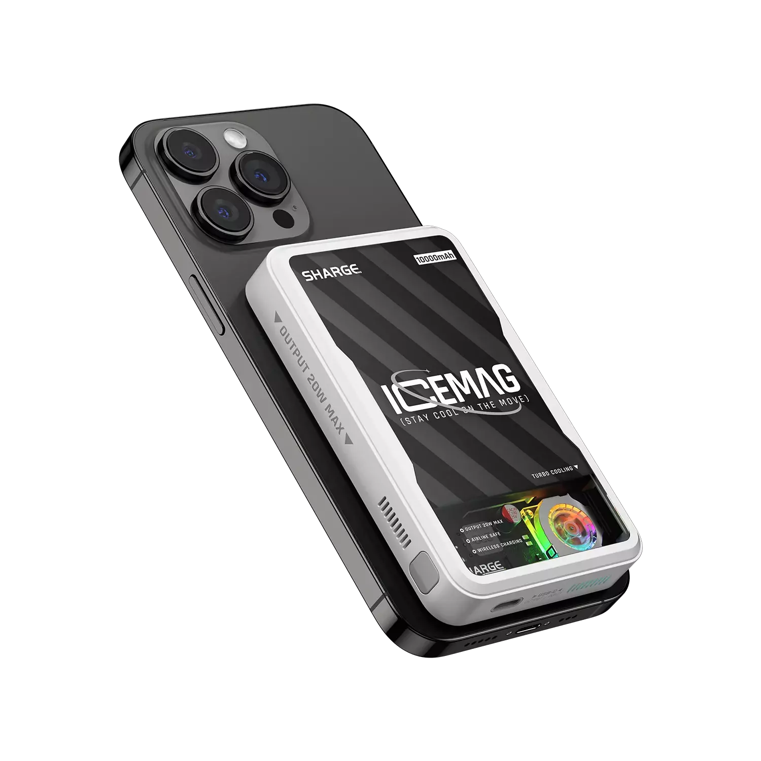 اليرموك الذهبي | Sharge Icemag (10,000mAh 5A 20W MagSafe)