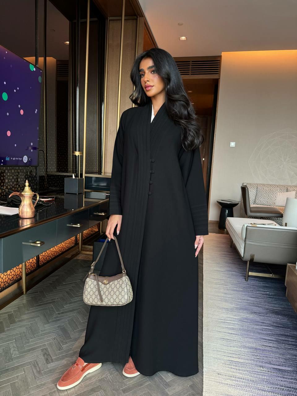 abaya islamiya | Black crepe blazer abaya