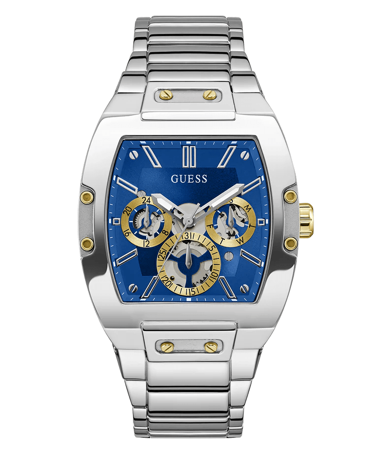 BMP | GUESS METAL SILVER - BLUE DIAL - CHRONOGRAPH